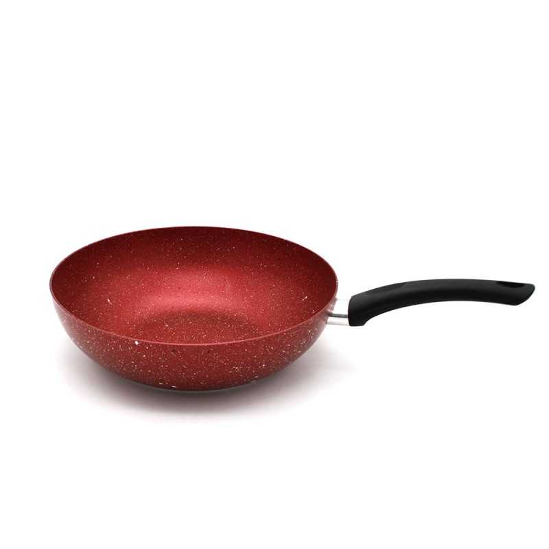 WOK 28 cm COOK'ART SELECTION 100% Granite - Rouge | Last Price Tunisie