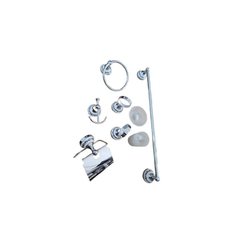 Ensemble d’accessoires de salle de bain en céramique et inox|Last Price ...