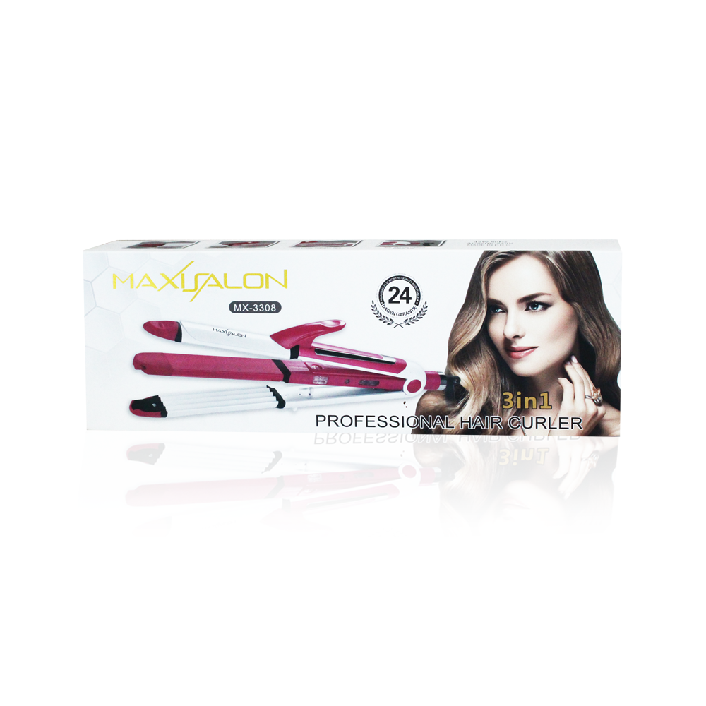 Plaque Cheveux 3en1 Professionnelle MAXISALON MX-3308 - Vente en Li...